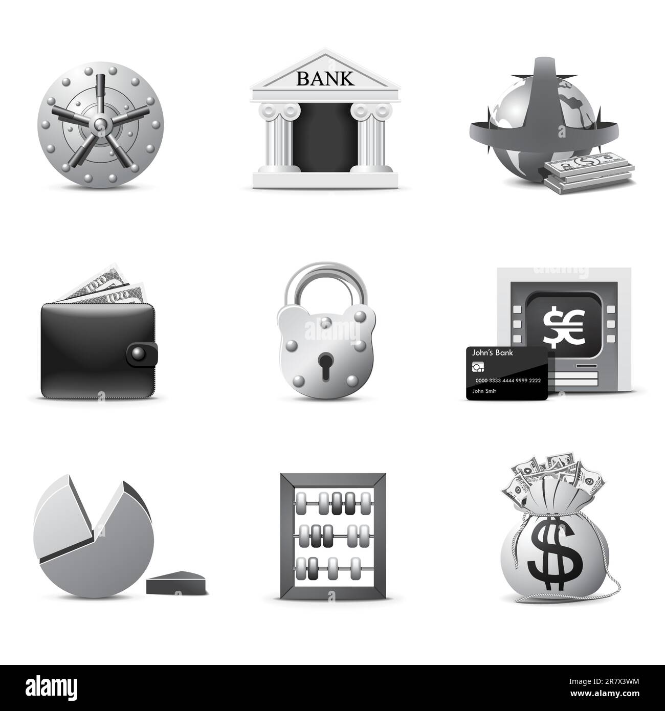 Bank vault vector icons hi-res stock photography and images - Alamy