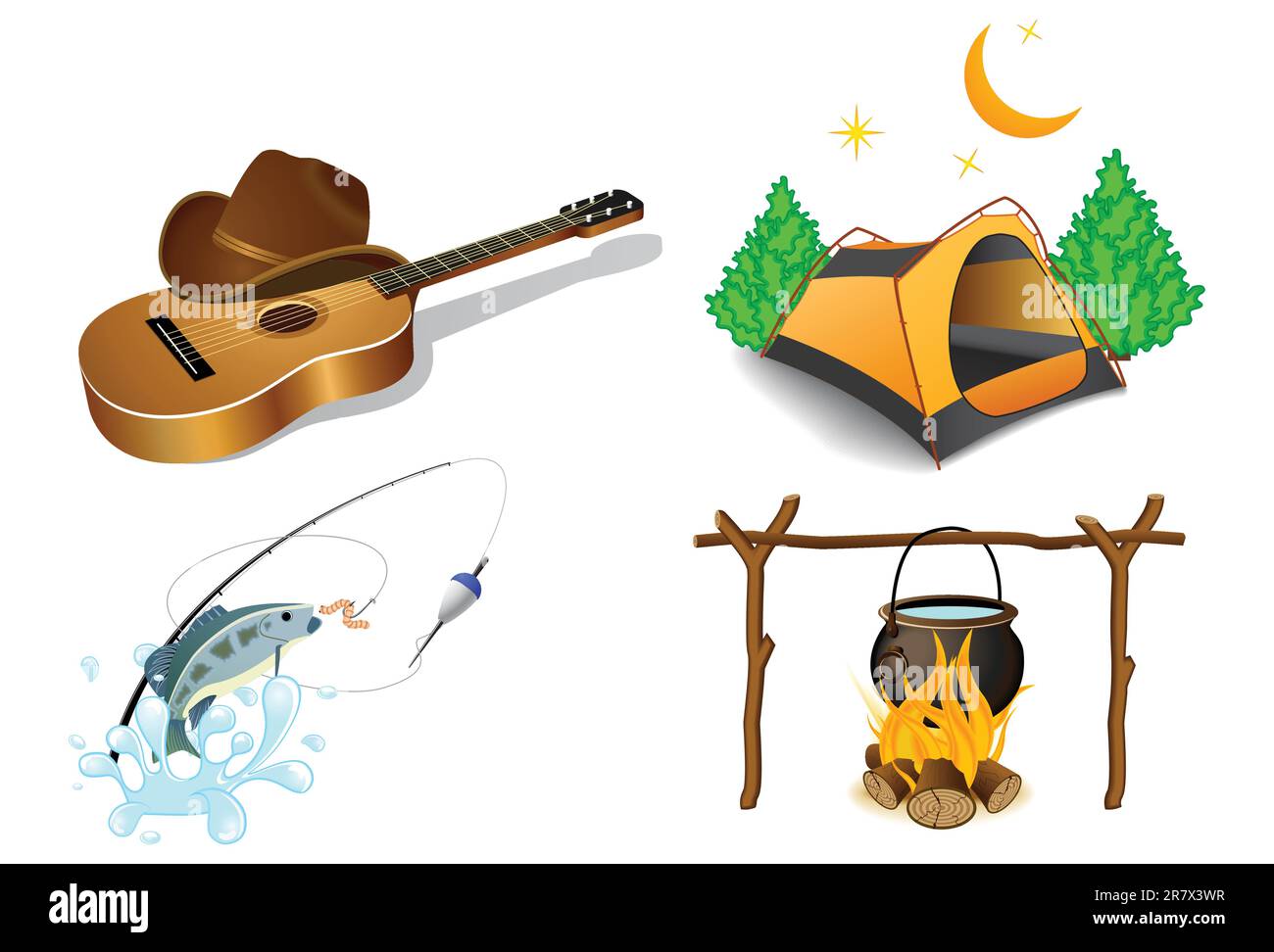 Camping icons 2 Stock Vector Image & Art - Alamy