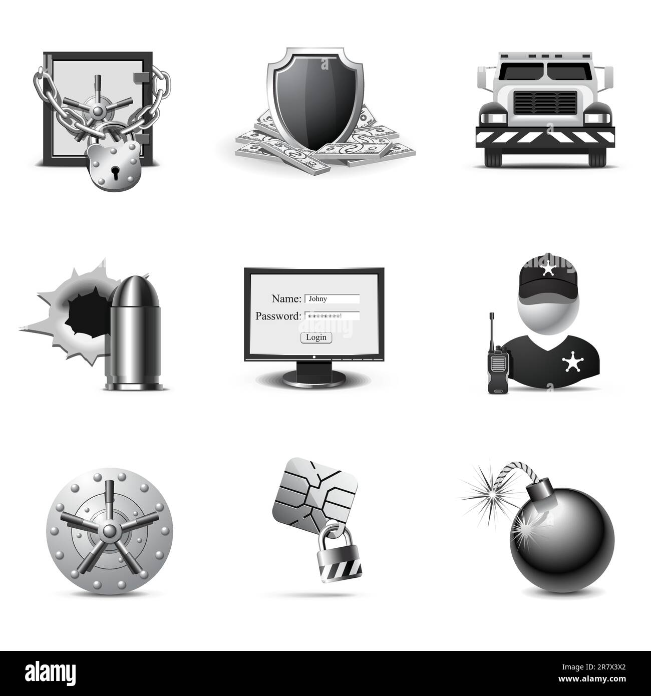 Bank account icons Stock Vector Images - Alamy