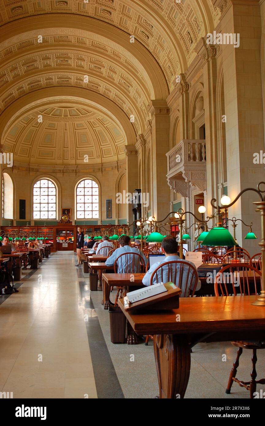 People study, read and do research under the vaulted arched ceiling of ...