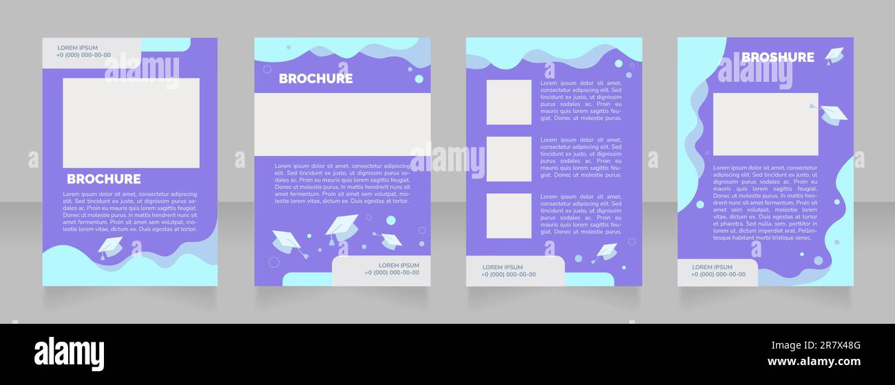 Offering graduate internships blank brochure layout design Stock Vector ...