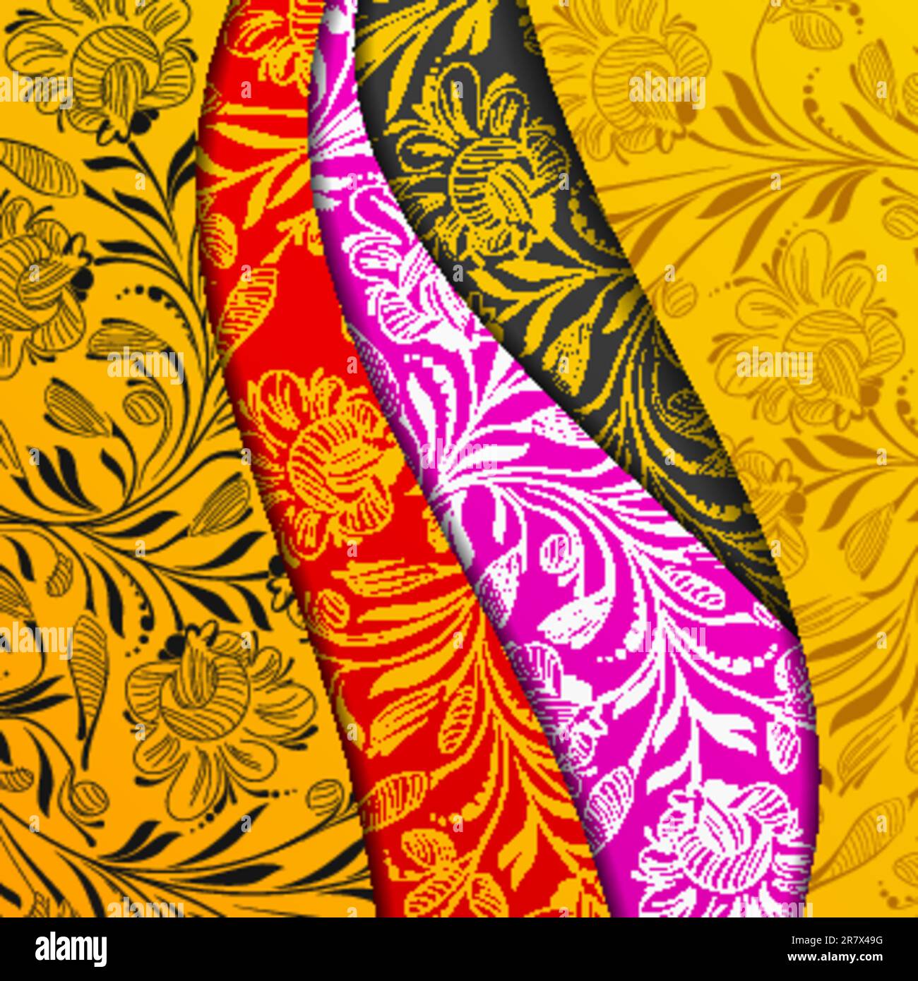 floral background abstract flower layer shadow frame Stock Vector Image ...