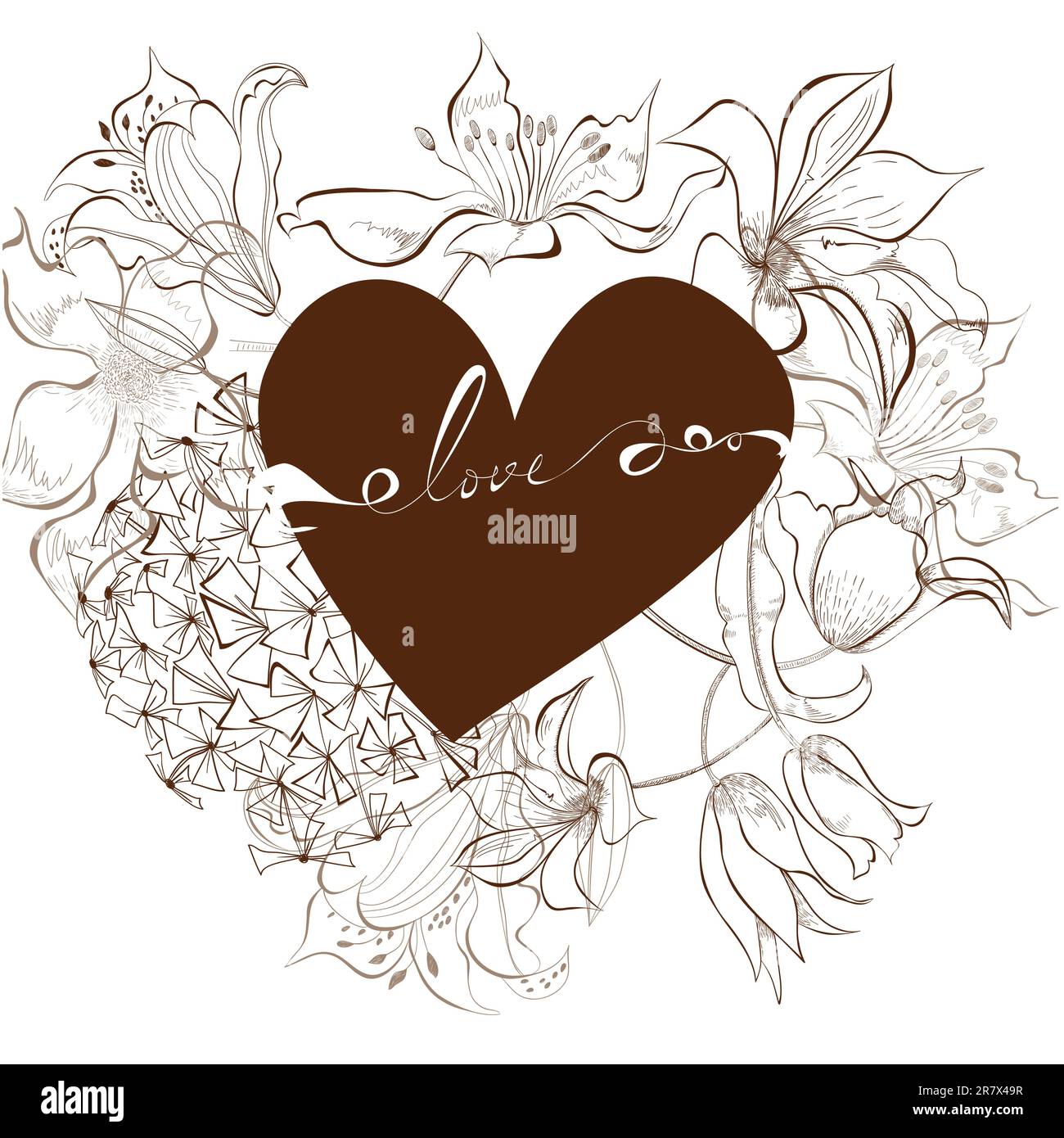 Inscription love greeting card Cut Out Stock Images & Pictures - Alamy