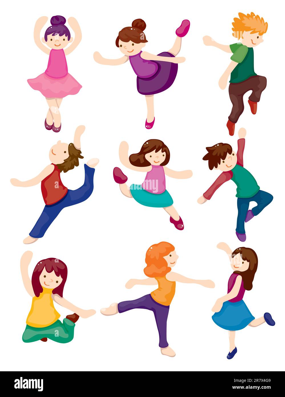 cartoon dancer set Stock Vector Image & Art - Alamy