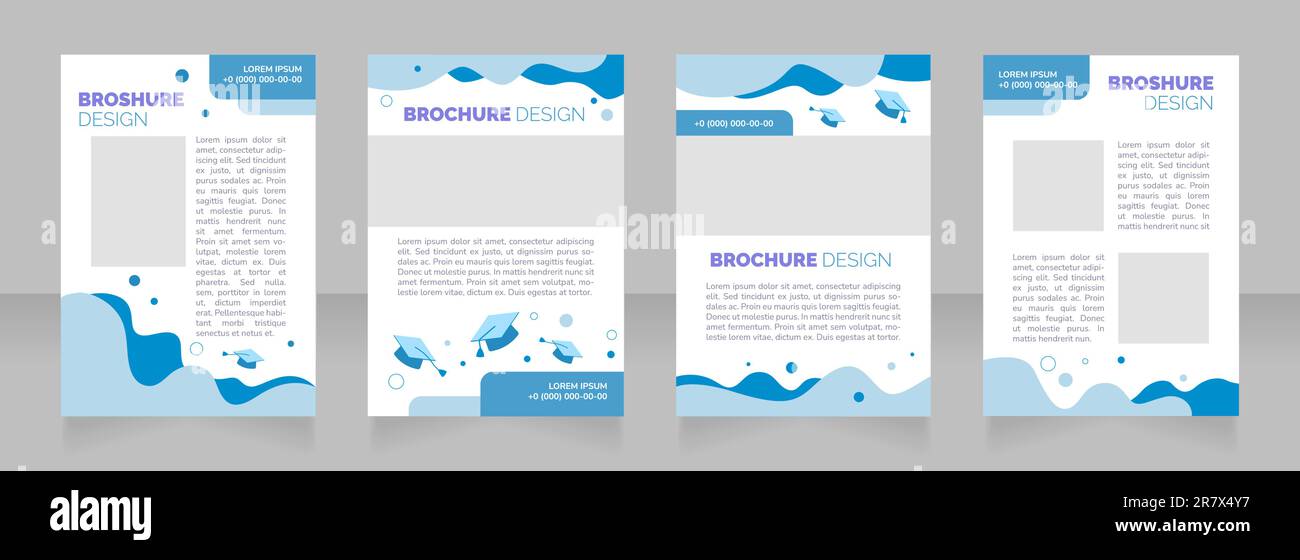 Community college admission blank brochure layout design Stock Vector ...