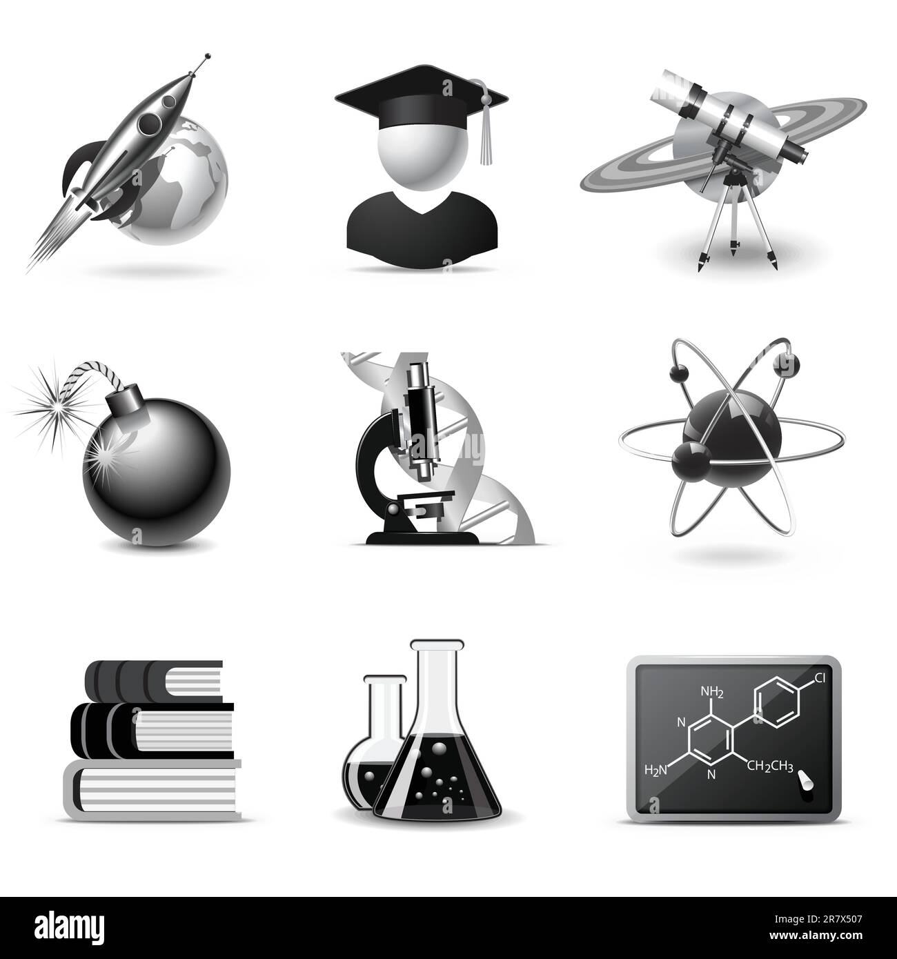 Science laboratory icons design Stock Vector Images - Alamy