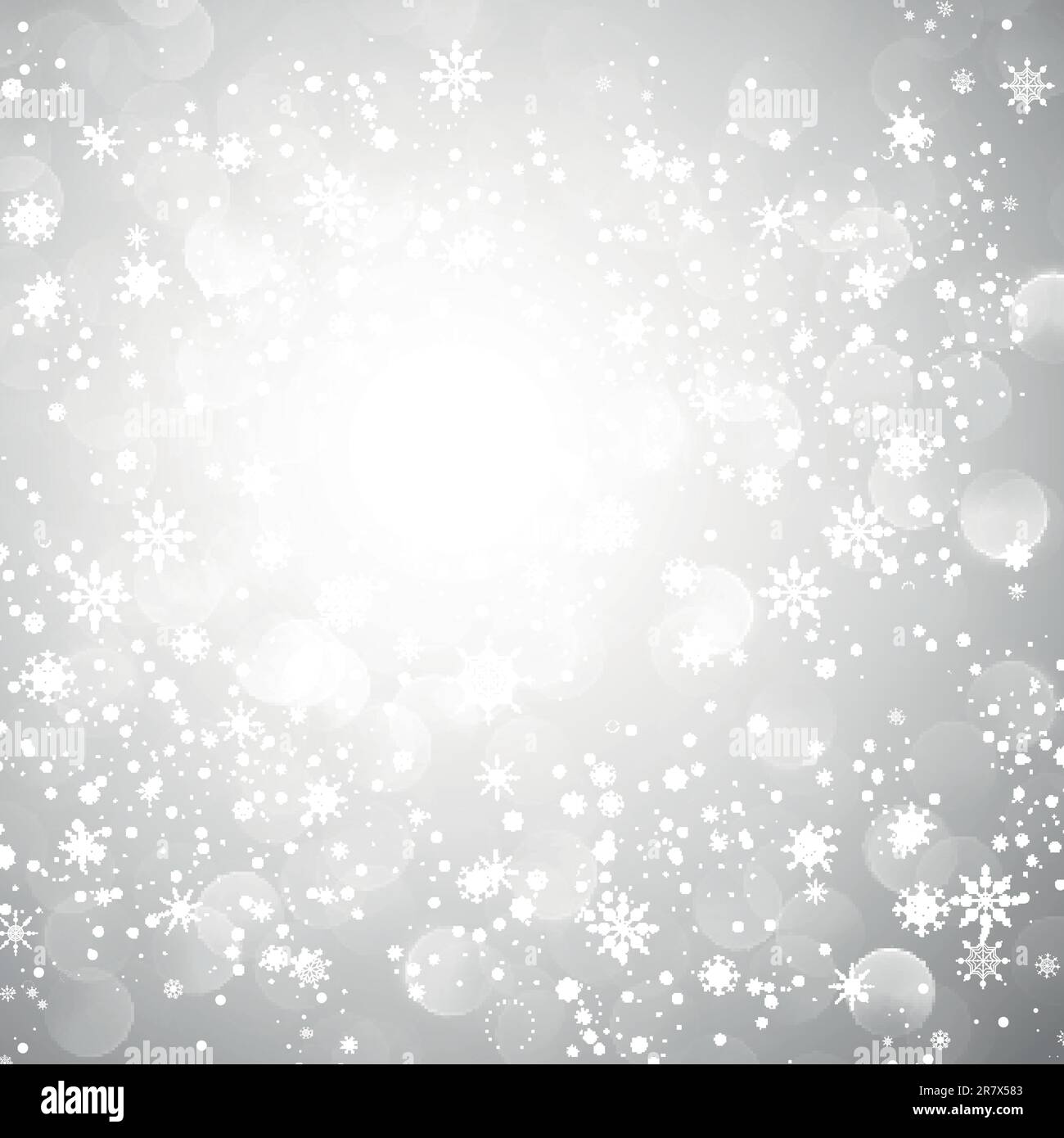 Silver Snowflake Christmas Background | EPS10 Vector Graphic Stock ...