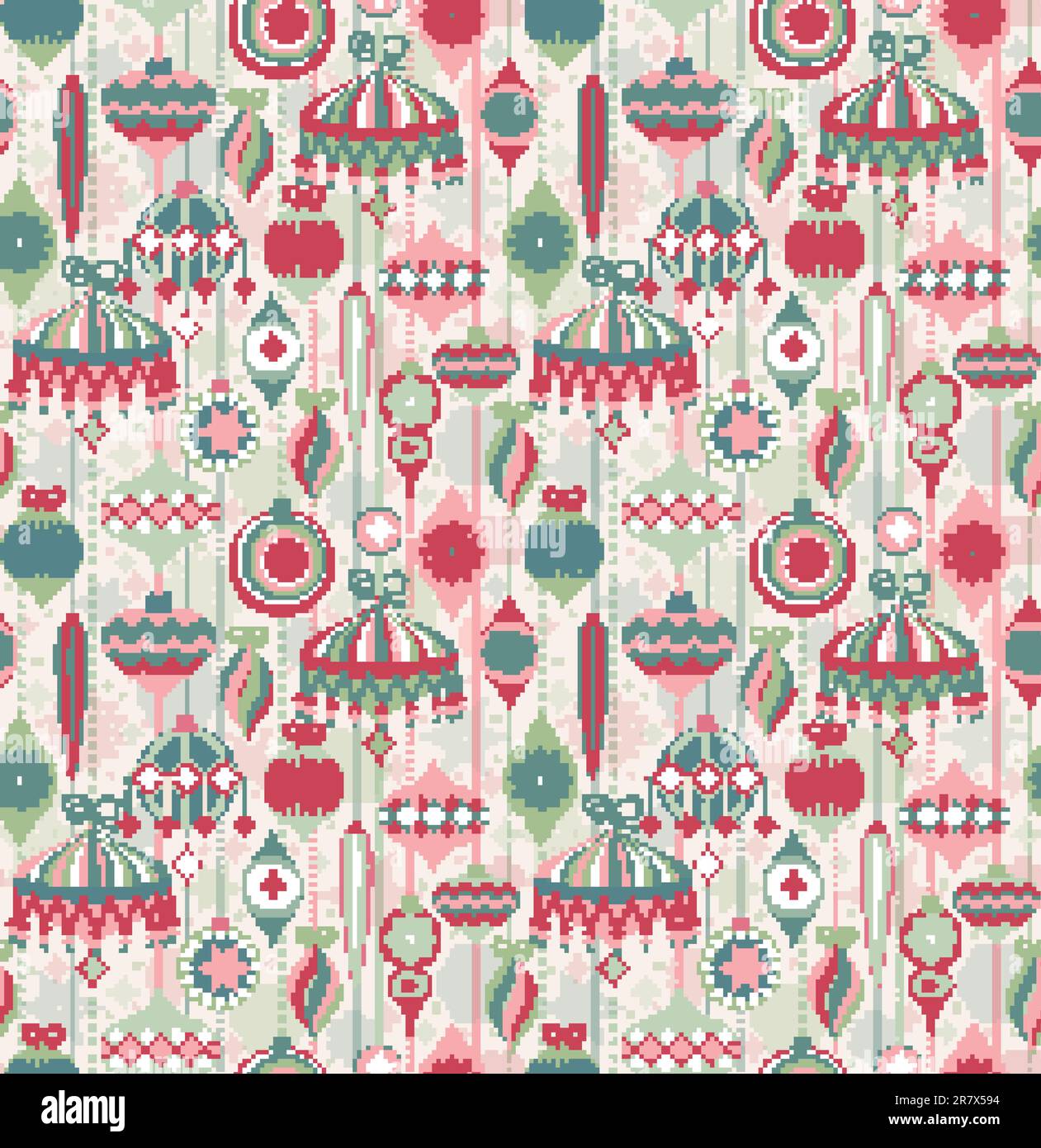 Christmas seamless retro pattern. Vector illustration Stock Vector ...