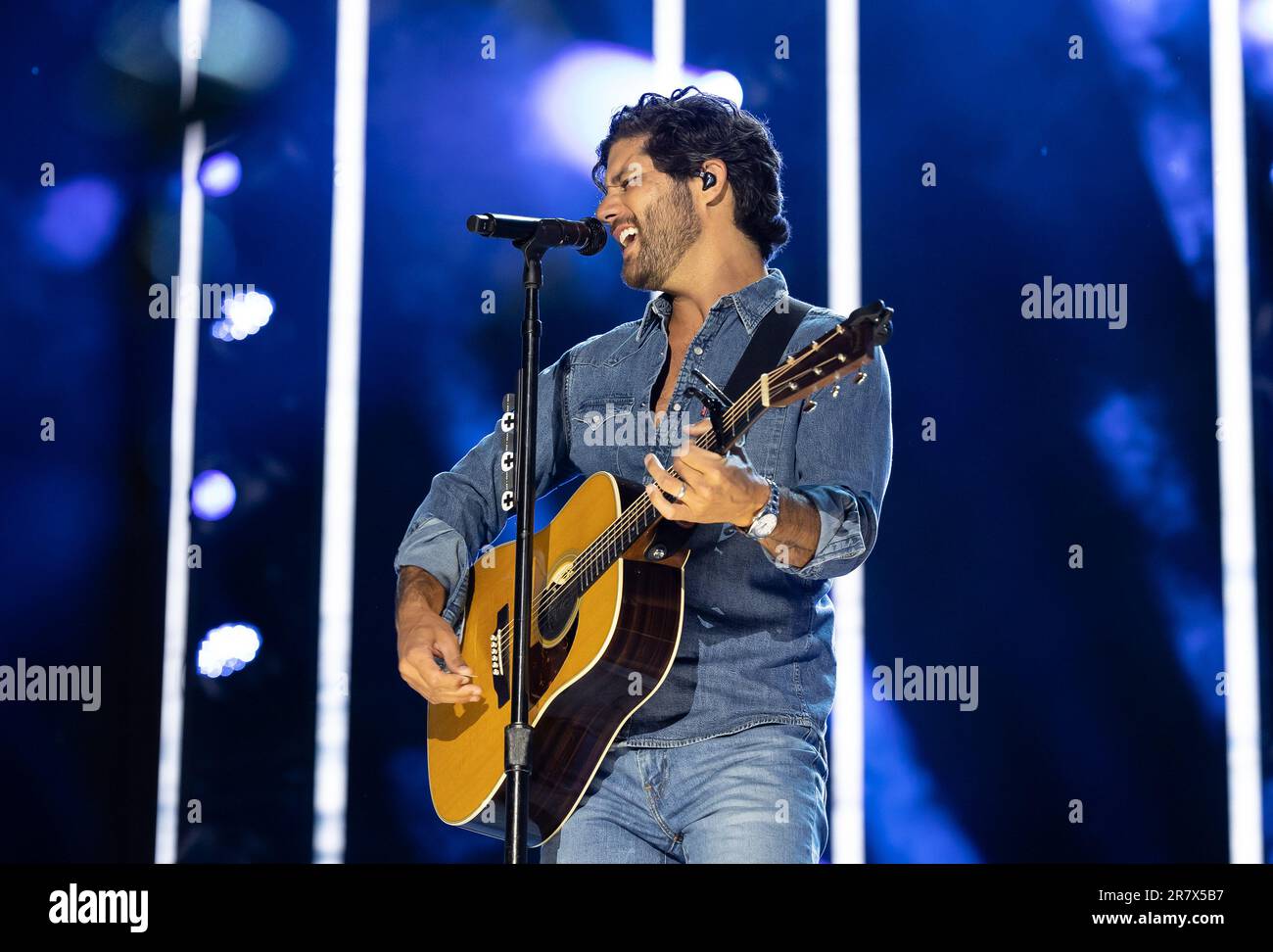 Dan Smeyers of Dan + Shay performs during day 1 of the CMA Fest at ...