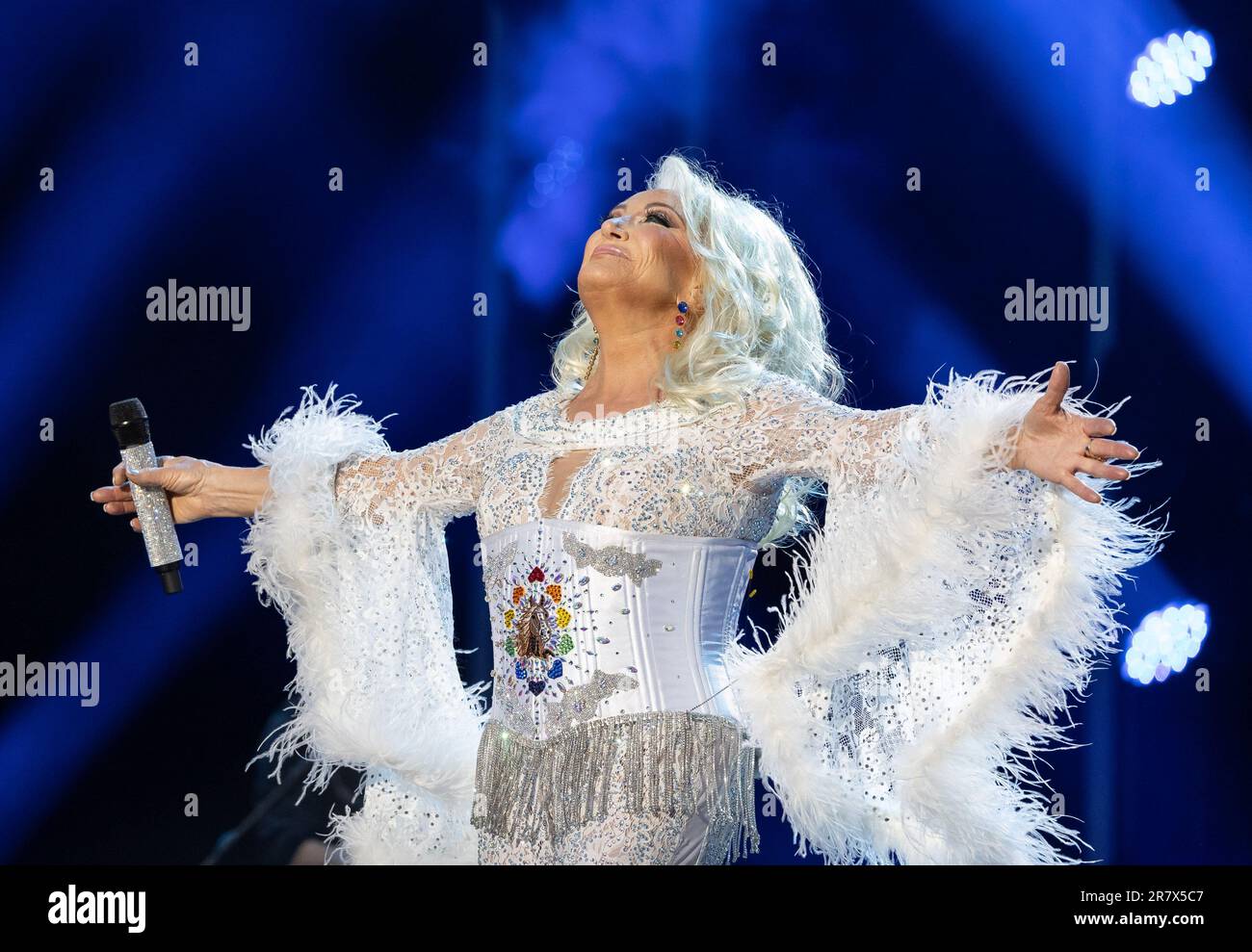 Tanya Tucker performs during day 2 of the CMA Fest at Nissan Stadium on ...
