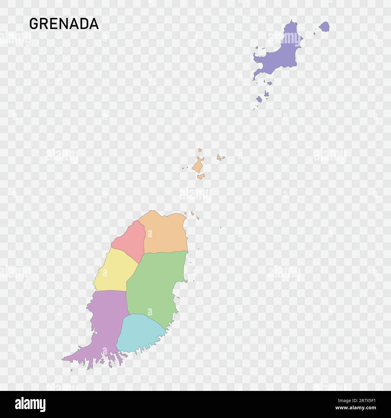 Map of grenada hi-res stock photography and images - Alamy