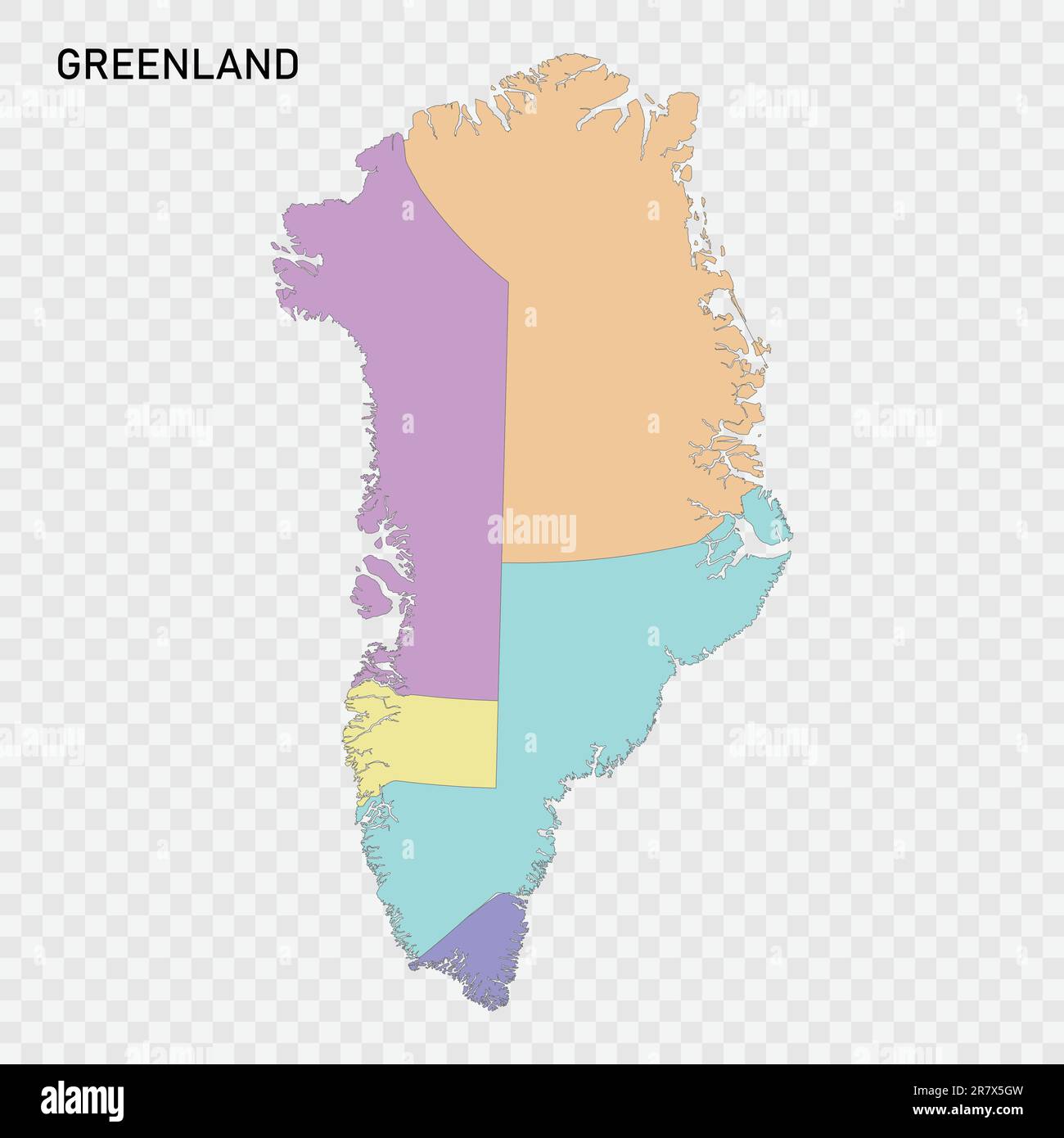 Greenland political map hi-res stock photography and images - Alamy
