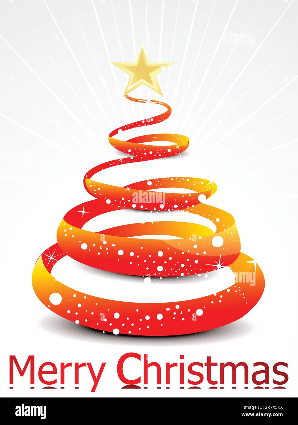 abstract orange christmas tree background vector illustration Stock ...