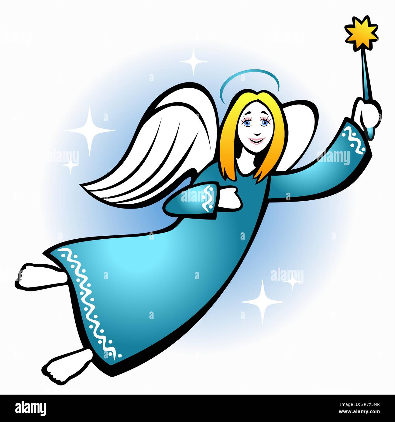 Angel with a star Stock Vector Images - Alamy