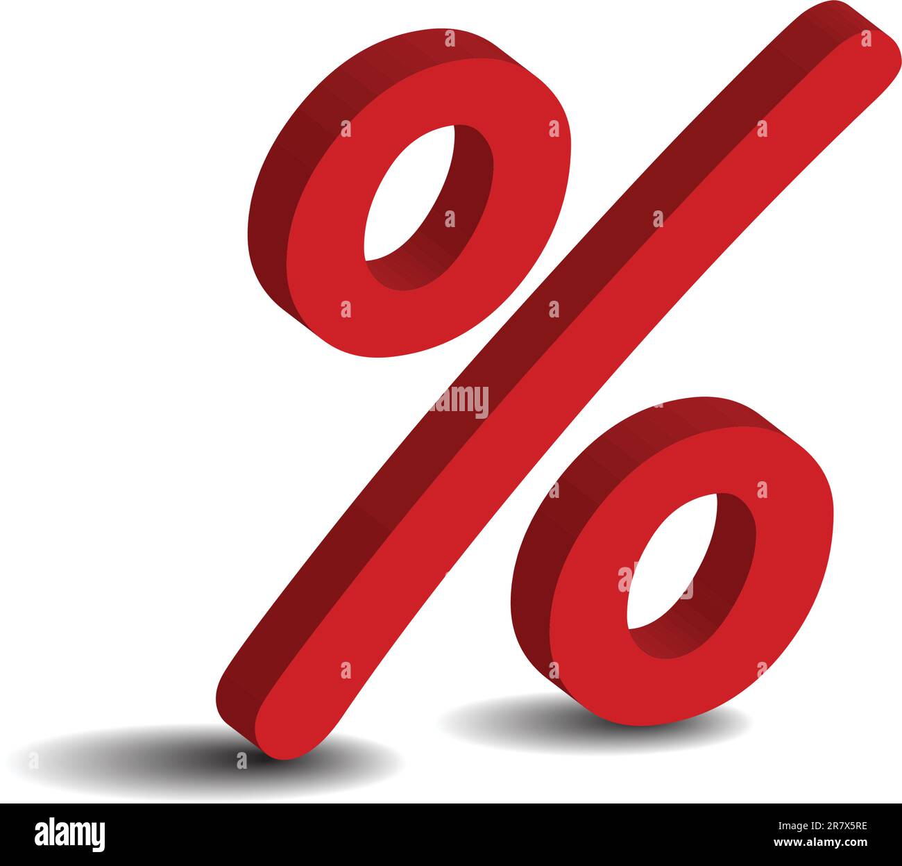 percent 3D sign isolated on white Stock Vector Image & Art - Alamy