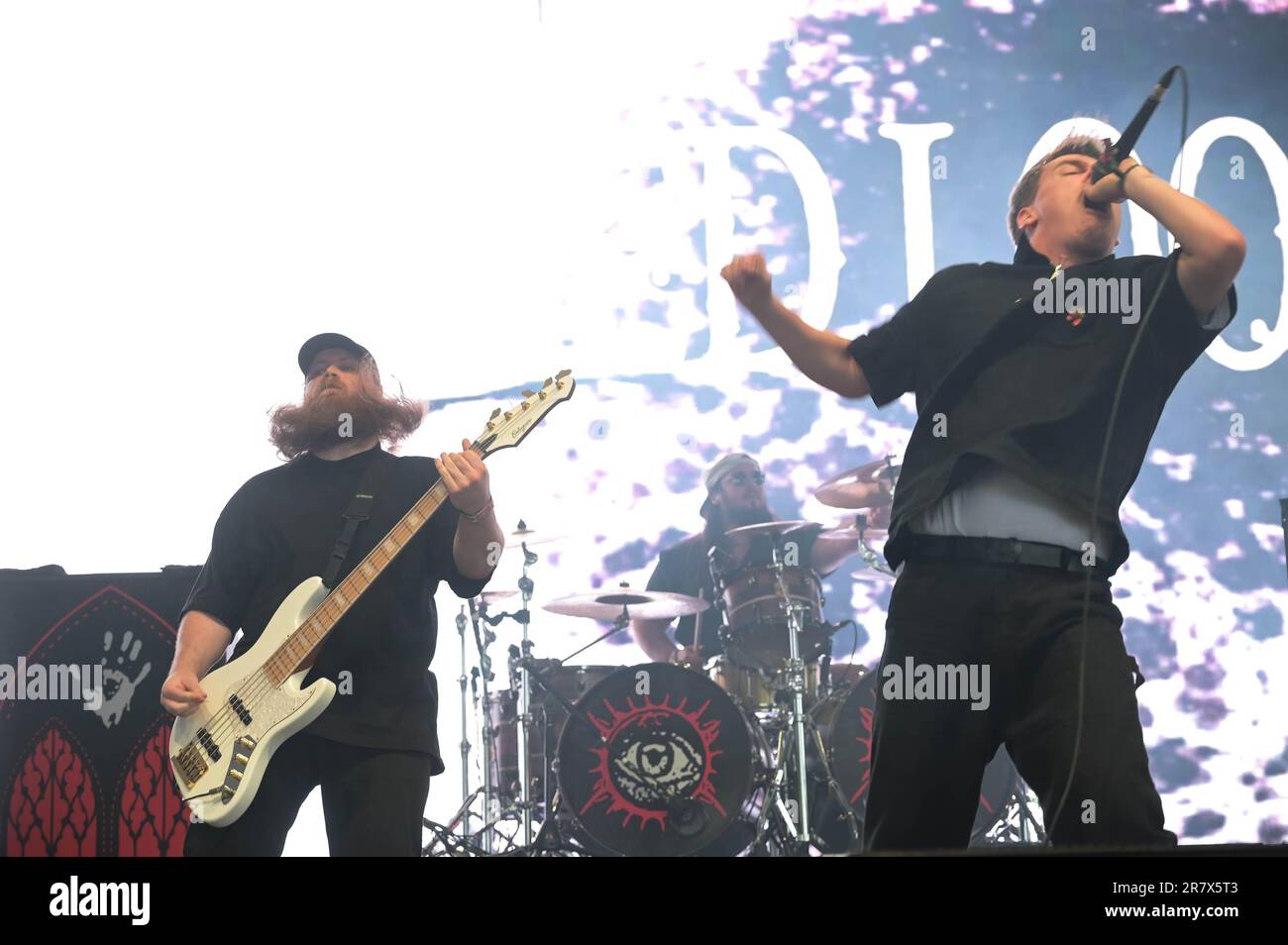 Knocked Loose bassist Kevin Otten, drummer Kevin "Pacsun" Kaine and ...