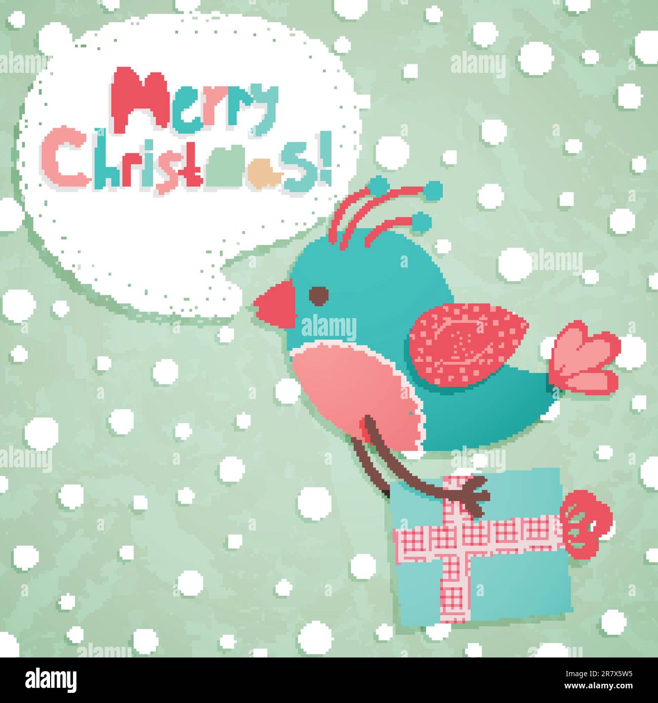 Funny Christmas postcard. Vector illustration Stock Vector Image & Art ...