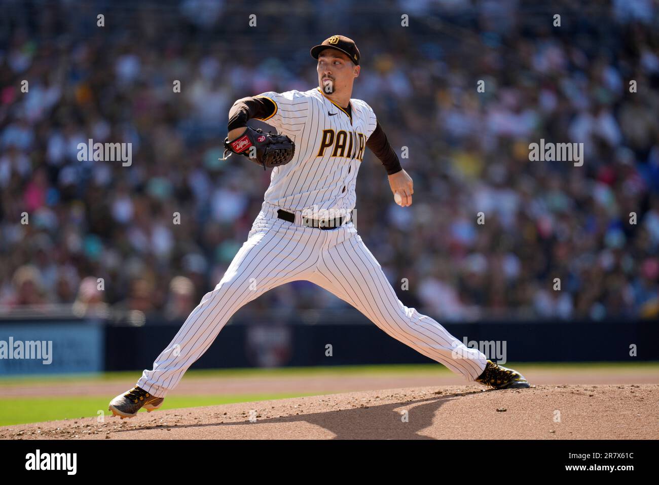 San Diego Padres starting pitcher Blake Snell works against a Tampa Bay ...
