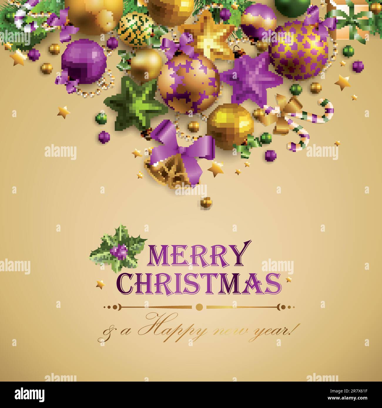 Beautiful christmas background with place for text. Vector illustration ...