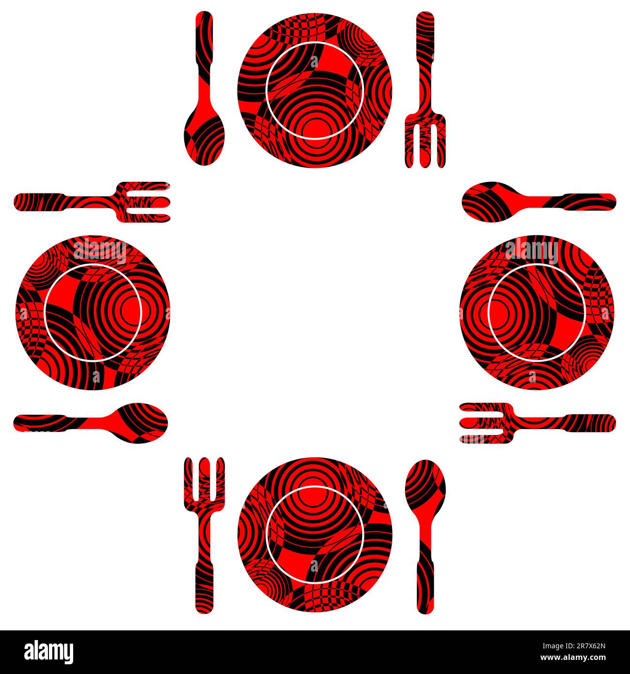 Simple meal table setting Stock Vector Images - Alamy