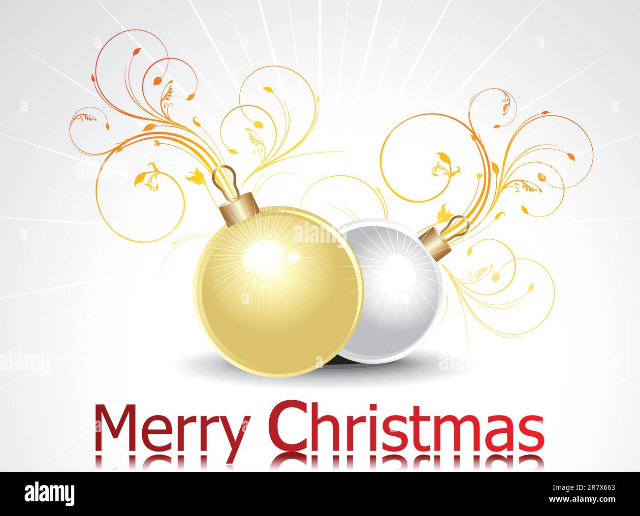 abstract christmas background with floral vector illustration Stock ...