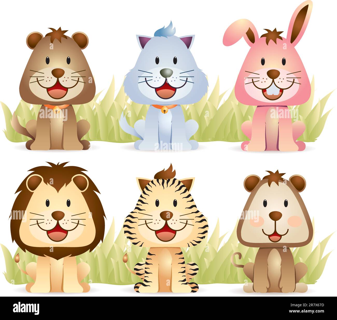 cute animals collection Stock Vector Image & Art - Alamy