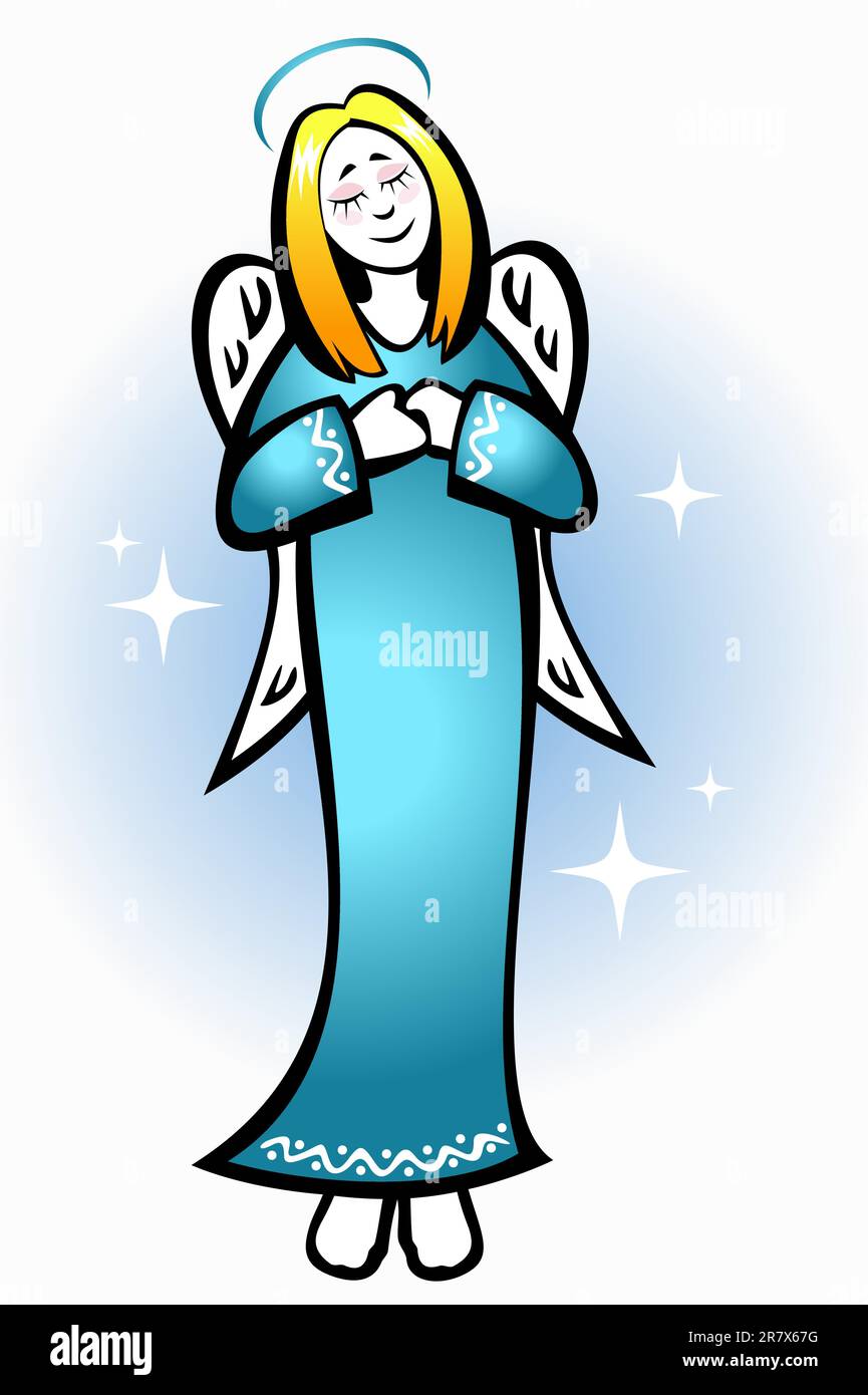 Stylized angel Stock Vector Images - Alamy