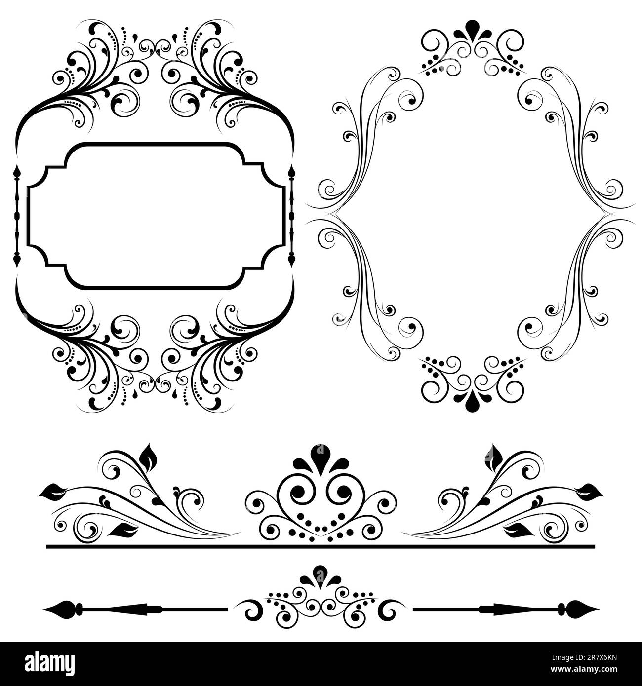 Border and frame designs for cards or invitations Stock Vector Image ...