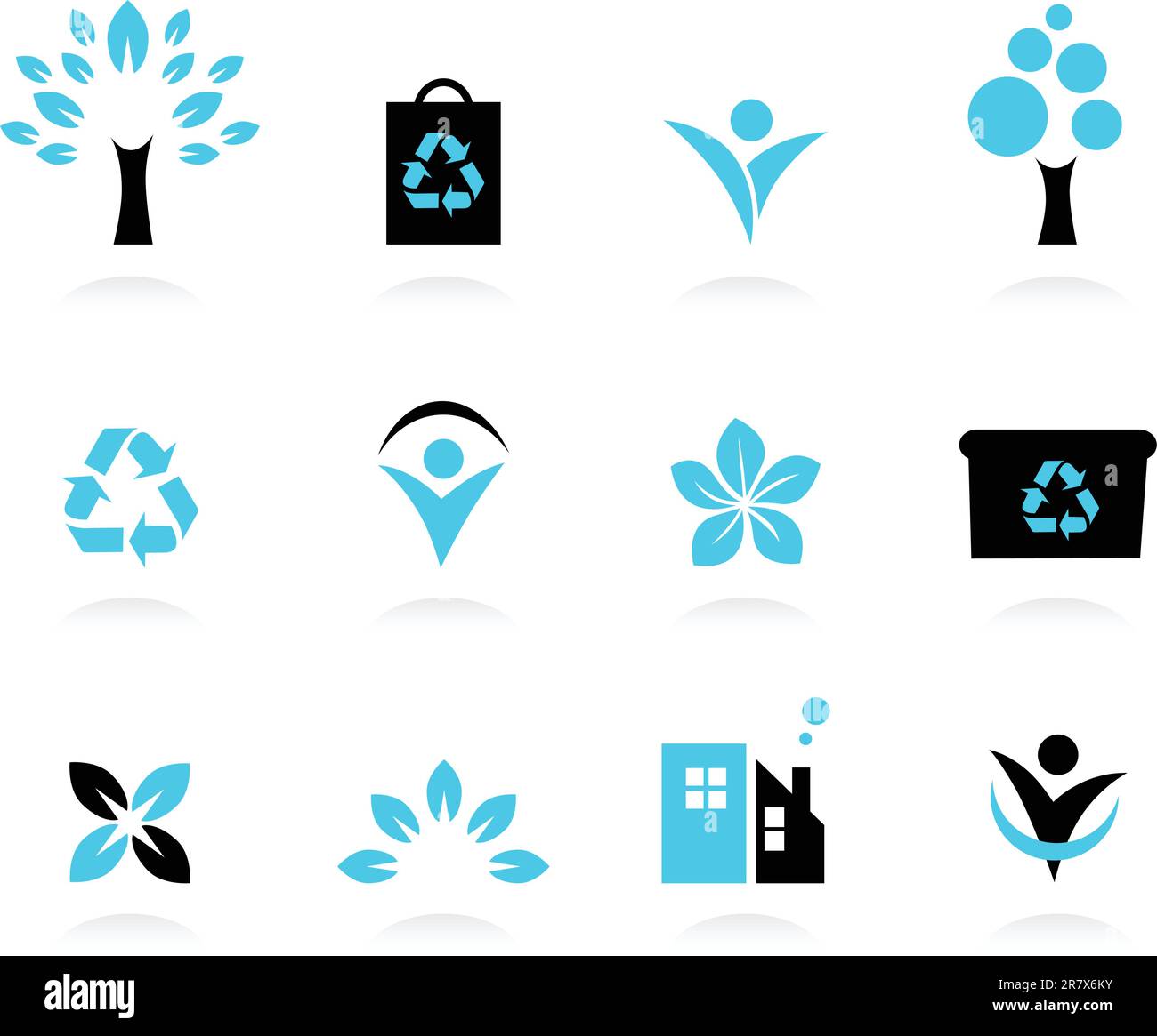 Bio, natural and ecological icons set. Vector Stock Vector Image & Art ...