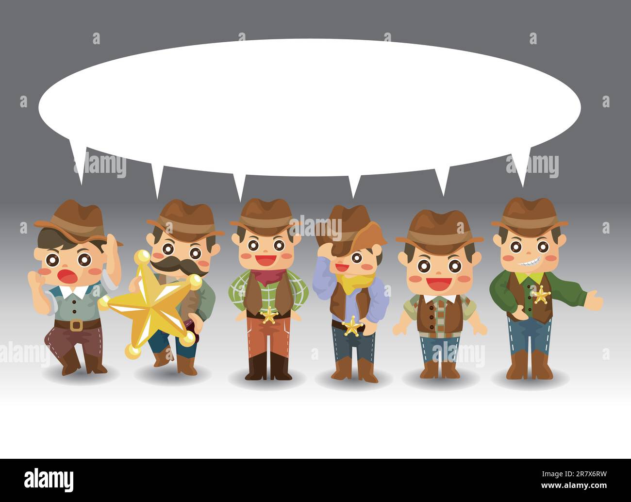 cartoon cowboy card Stock Vector Image & Art - Alamy