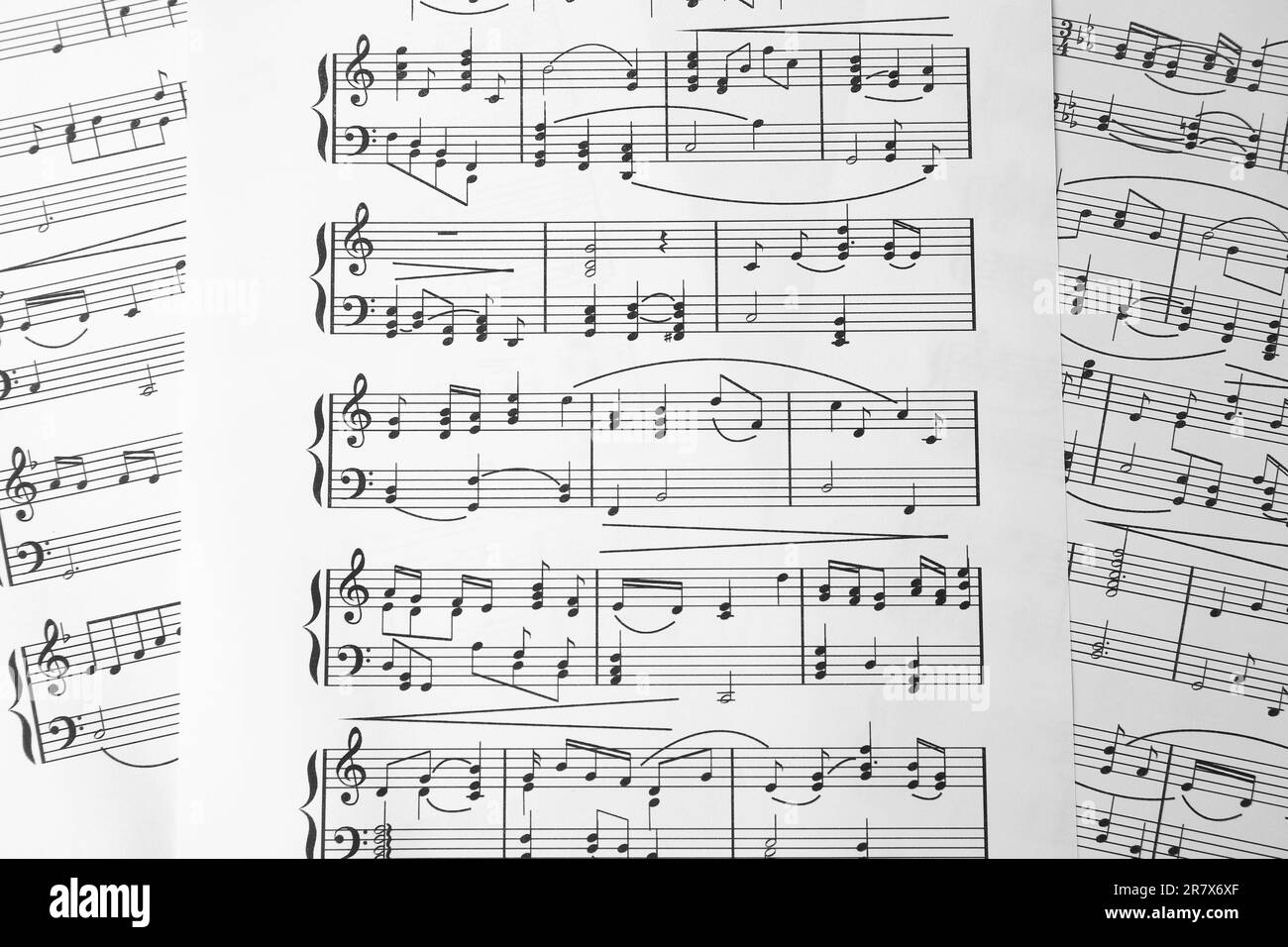 Music sheets. Melodies written with different musical symbols as ...