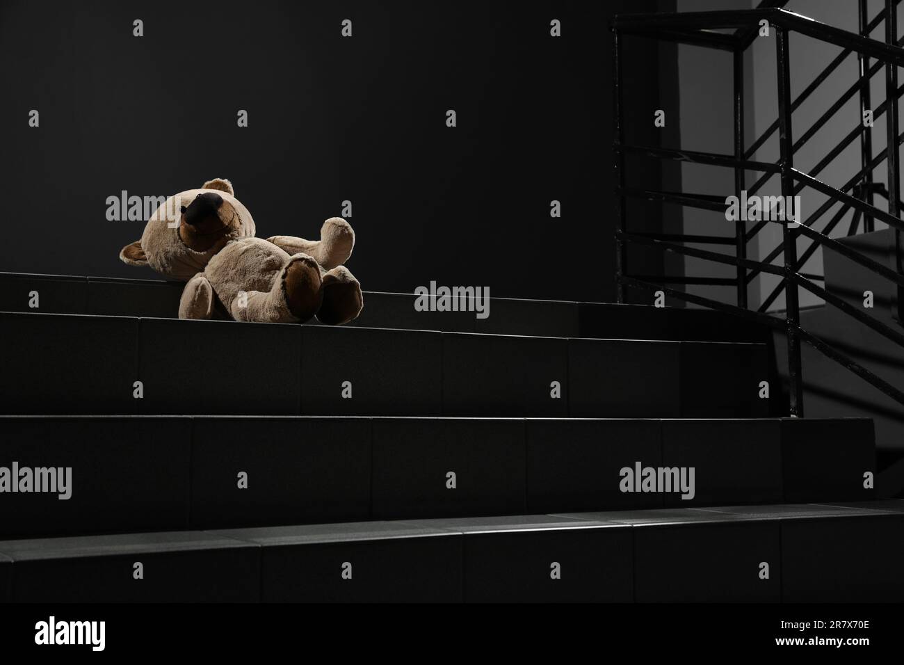 Teddy bear on stairs hi-res stock photography and images - Alamy