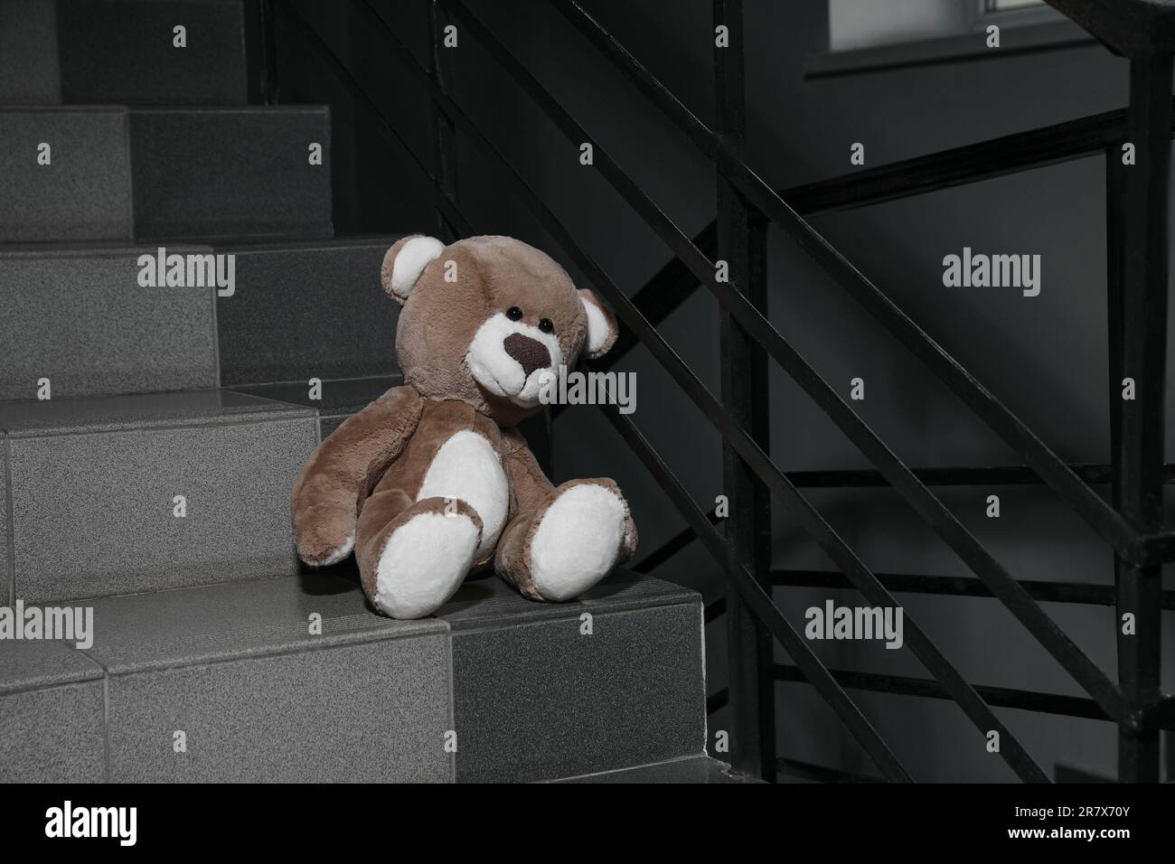 Teddy bear on stairs hi-res stock photography and images - Alamy