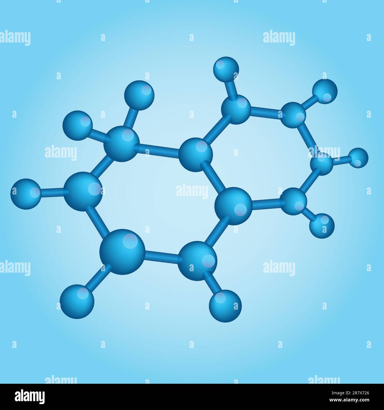 Molecule on light blue background Stock Vector Image & Art - Alamy