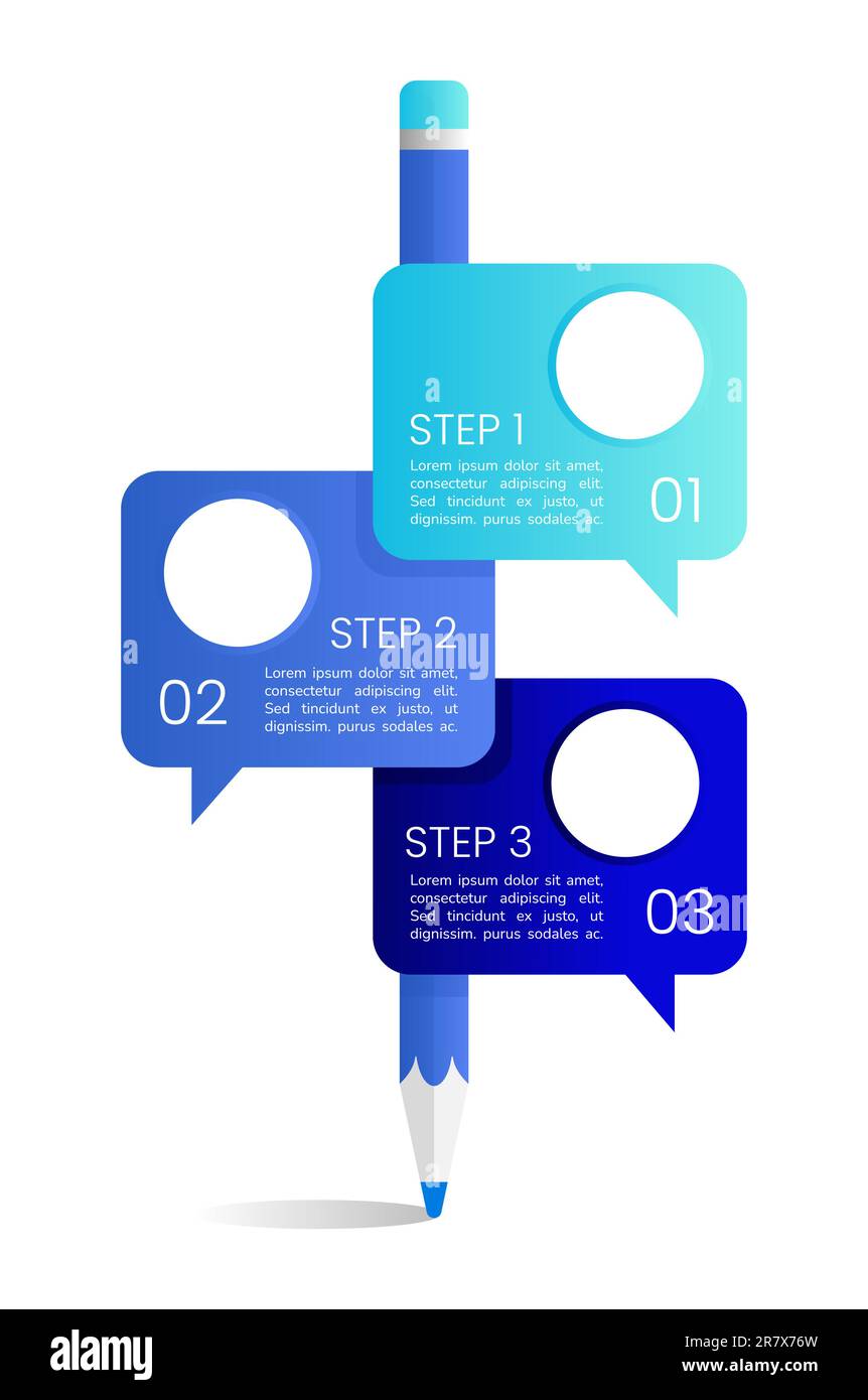 Examining language skills blue infographic chart design template Stock ...