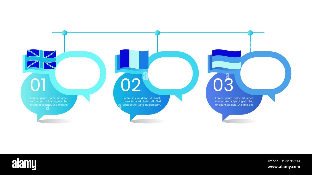 Languages learning levels blue infographic chart design template Stock ...