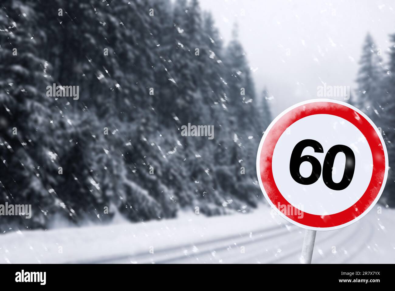60 road sign hi-res stock photography and images - Alamy