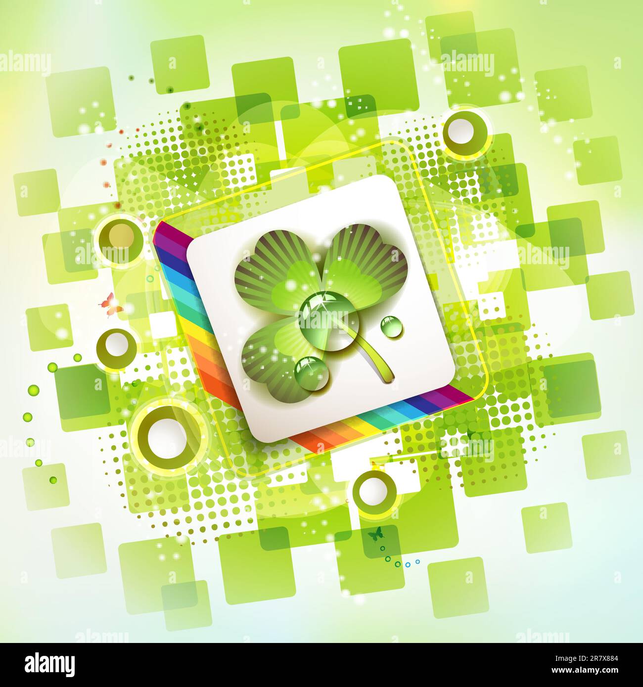 Square backgrounds with clover Stock Vector Image & Art - Alamy