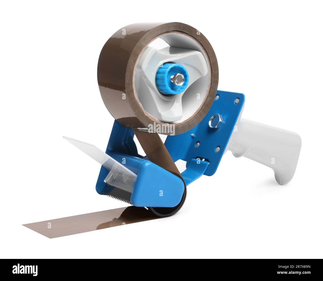 Handheld dispenser with roll of adhesive tape isolated on white Stock ...