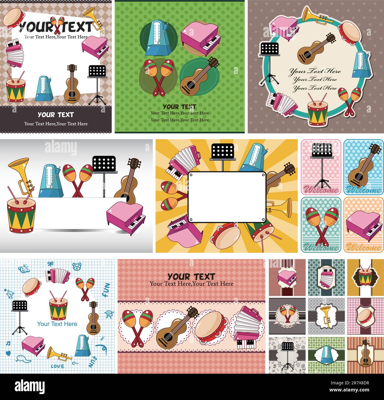 Musical instruments card Stock Vector Image & Art - Alamy