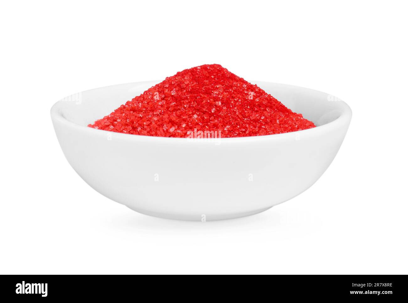 Bowl with red food coloring isolated on white Stock Photo - Alamy