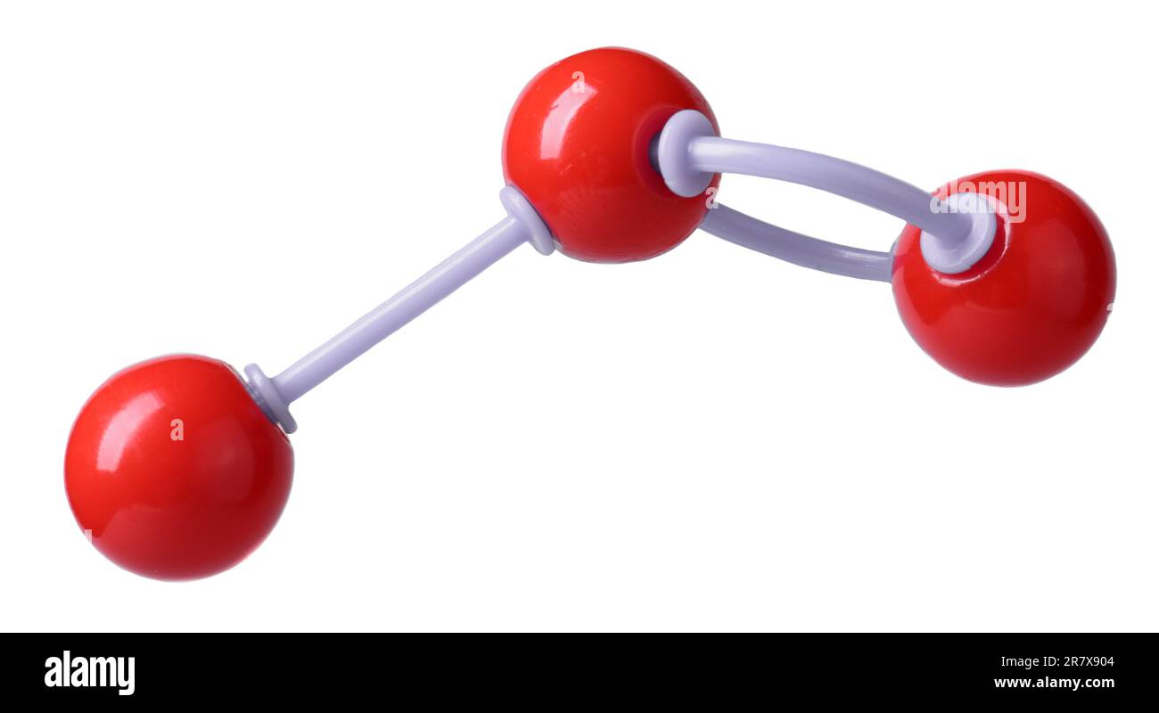 Molecular atom model on white background. Chemical structure Stock ...
