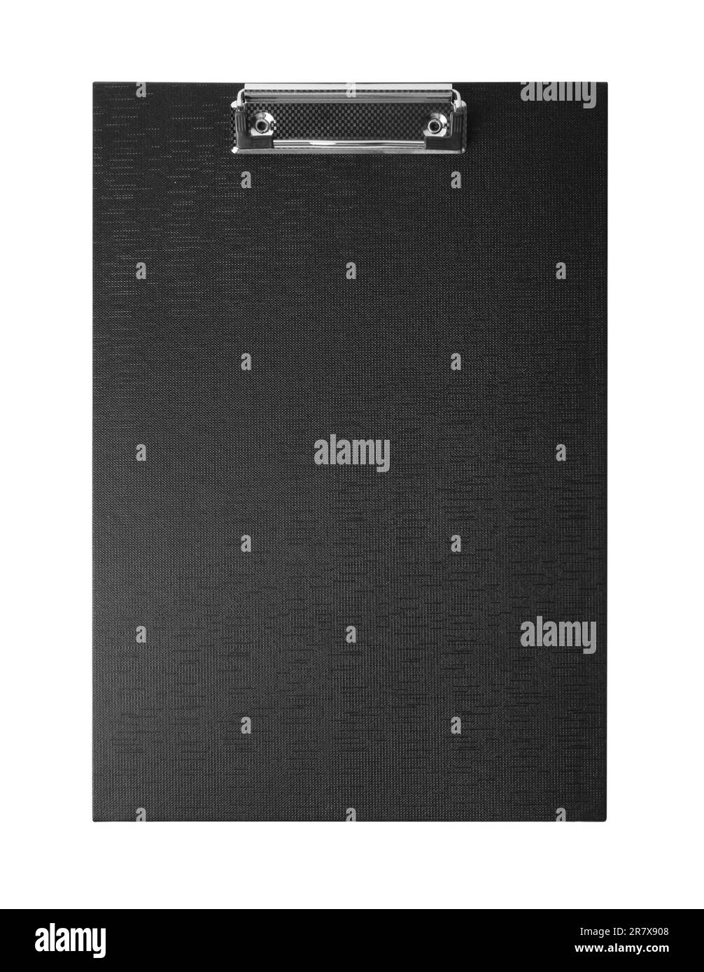 Black clipboard isolated on white, top view Stock Photo - Alamy