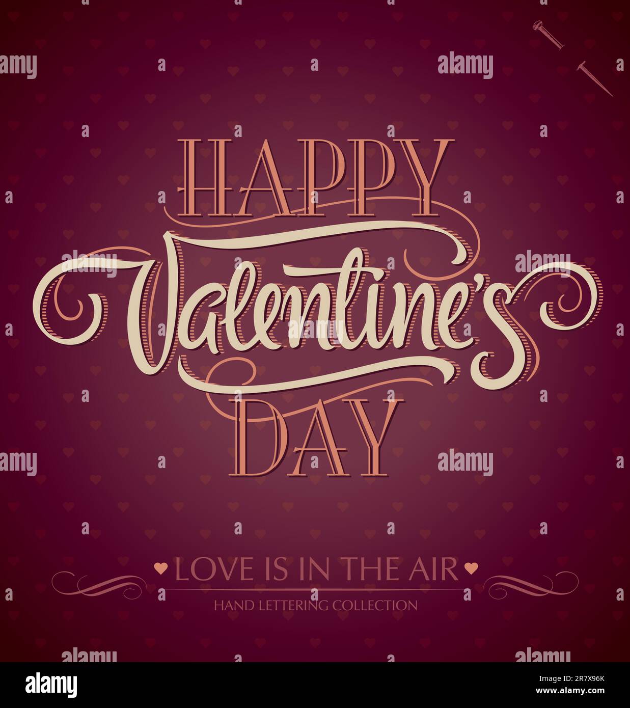 'happy valentine's day' hand lettering; scalable and editable vector ...