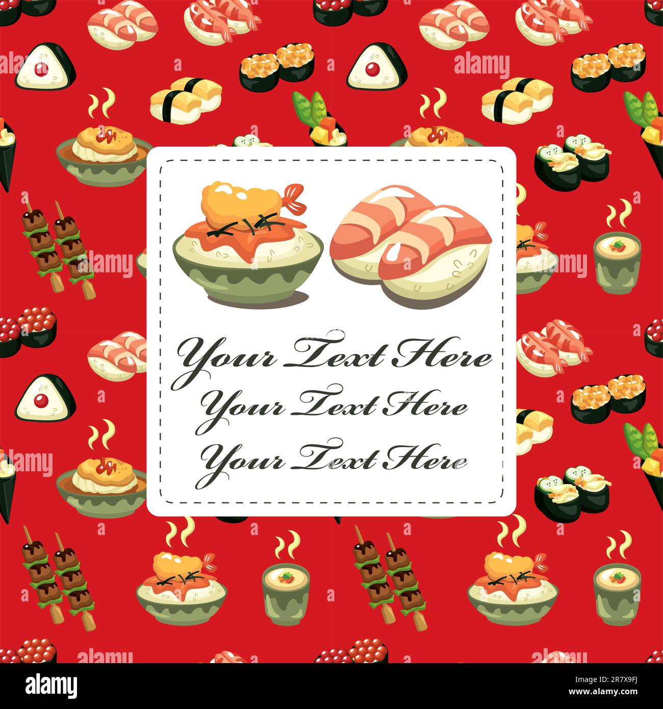 Japanese food menu card Stock Vector Image & Art - Alamy