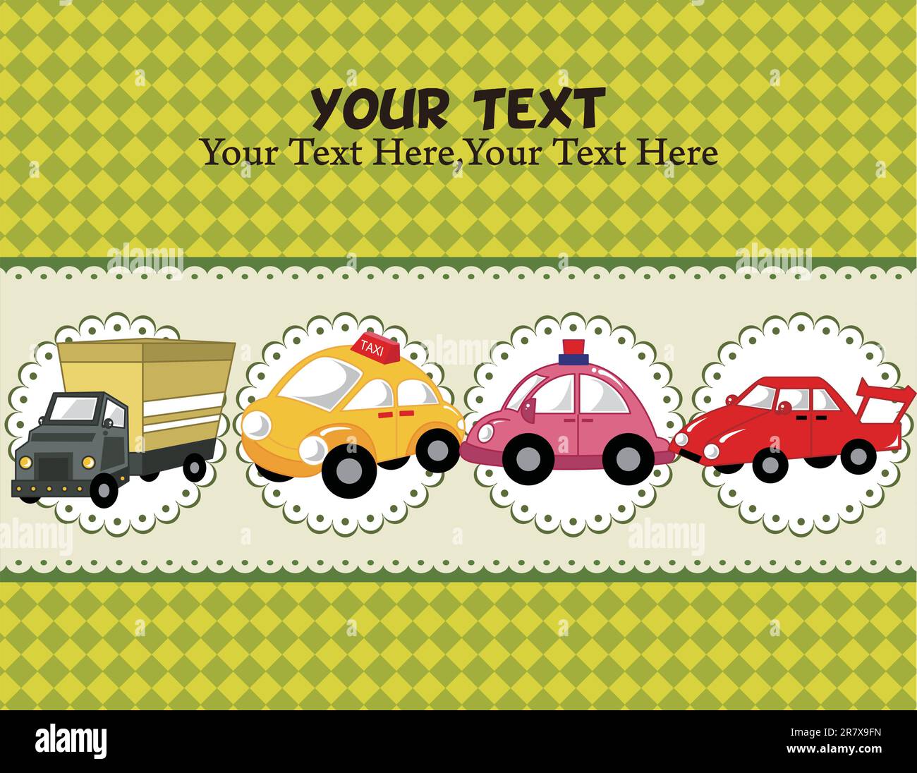 cartoon car card Stock Vector Image & Art - Alamy