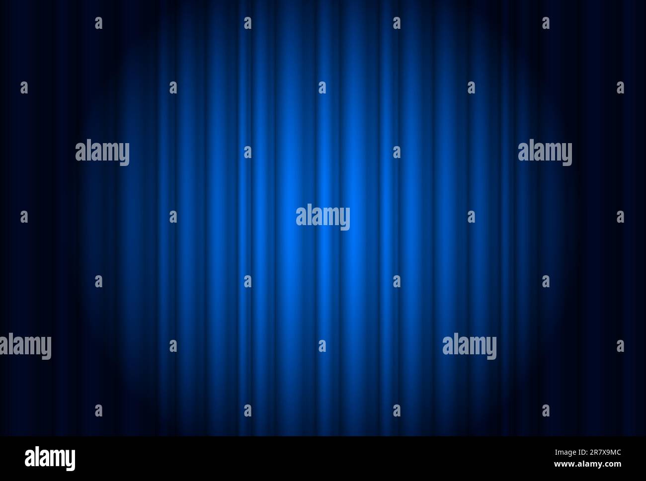 Blue stage curtain Stock Vector Images - Alamy