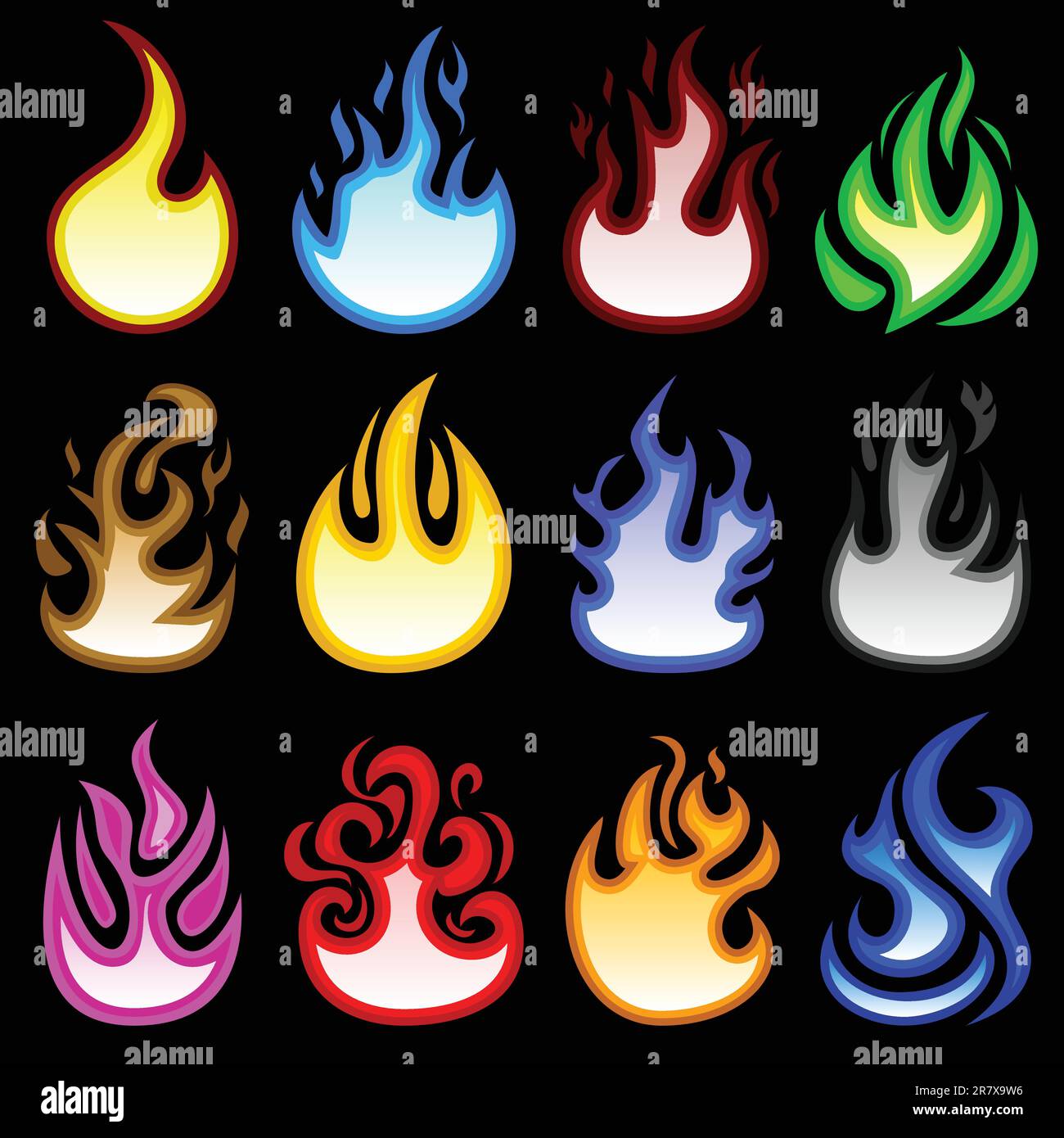 Violet flame Stock Vector Images - Alamy