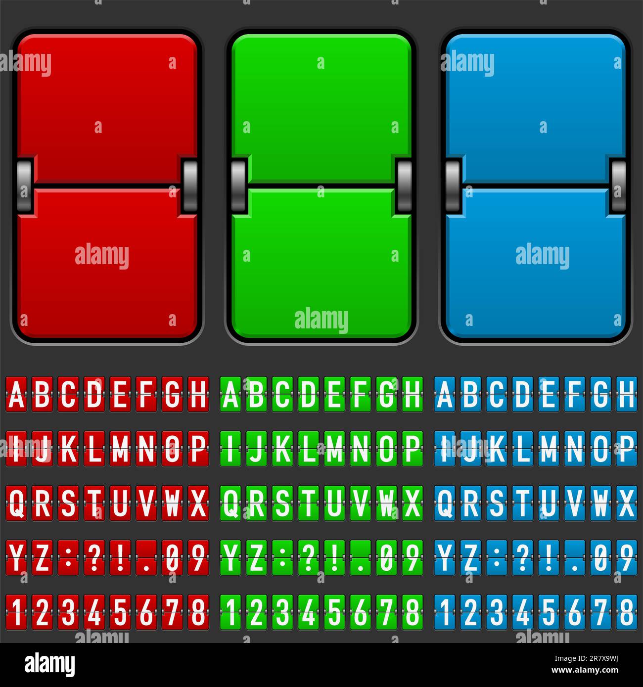 Illustration of an airplane departure board. RGB Stock Vector Image ...