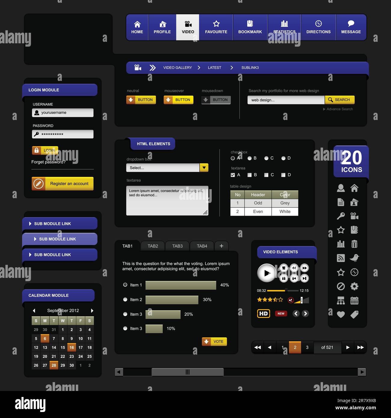 A web design layout which is suitable for content management system ...